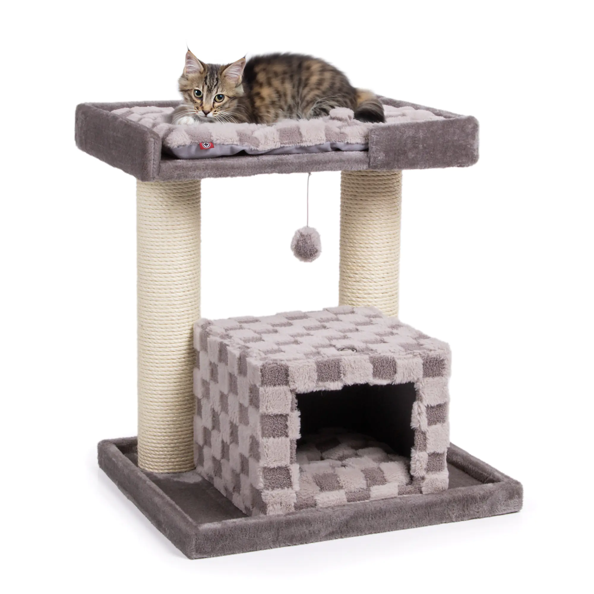 Kratzbaum Ryan grau mit Kuschelhöhle ca. 65 x 55 x 70 cm kaufen ...