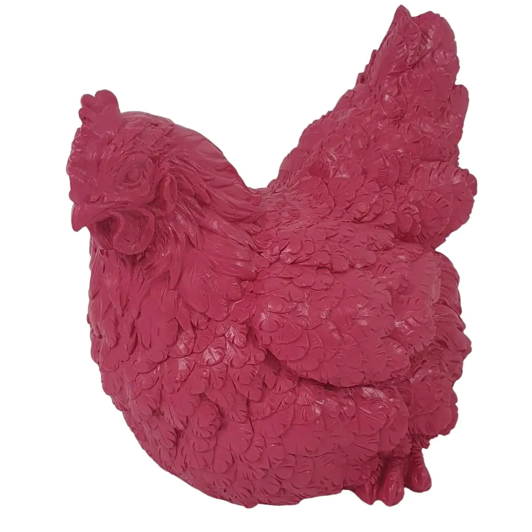 Dekofigur Henne sitzend 26 x 22 x 17 cm pink kaufen | Globus Baumarkt