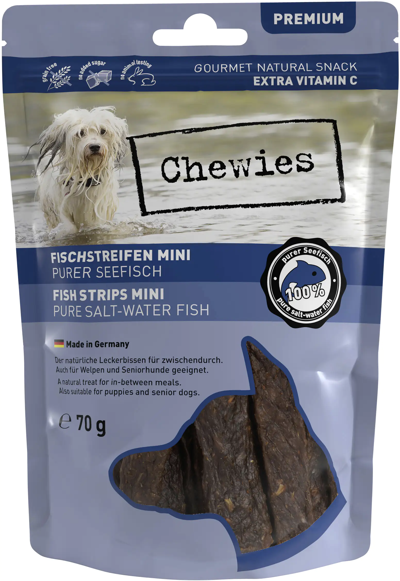 Chewies Fischstreifen Mini Seefisch 70g kaufen | Globus Baumarkt