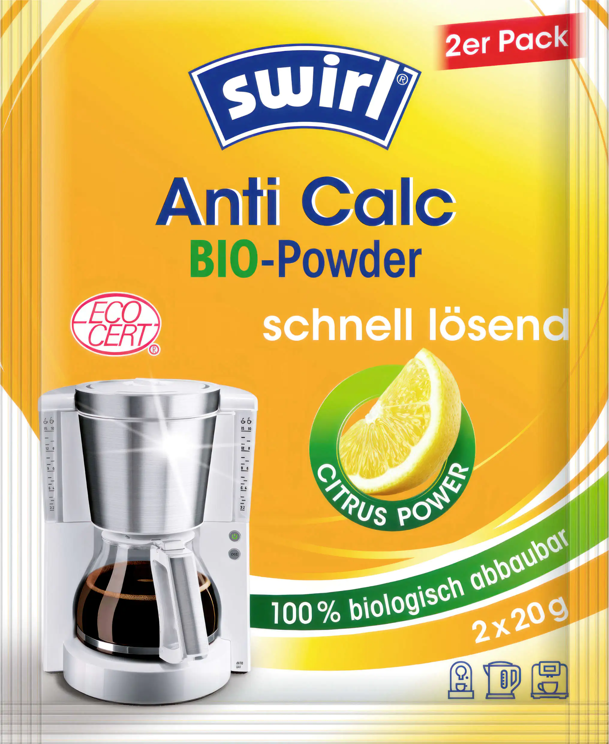 Swirl Entkalker Anti Calc Bio Powder 2 x 20 g kaufen | Globus Baumarkt