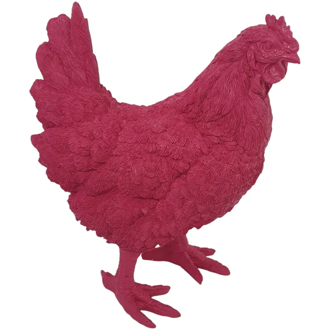 Dekofigur Henne stehend 37 x 30 x 17 cm pink kaufen | Globus Baumarkt