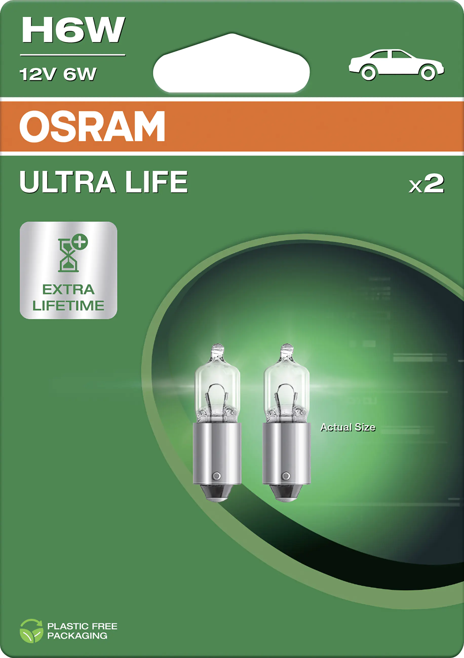 Osram Scheinwerferlampe H6W Ultra Life 2.0 2 Stück kaufen | Globus Baumarkt