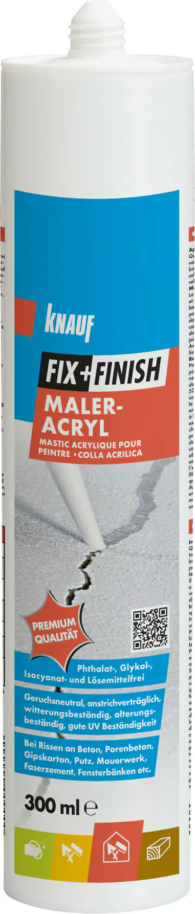 Knauf Fix + Finish Maler Acryl weiß 300 ml kaufen | Globus Baumarkt