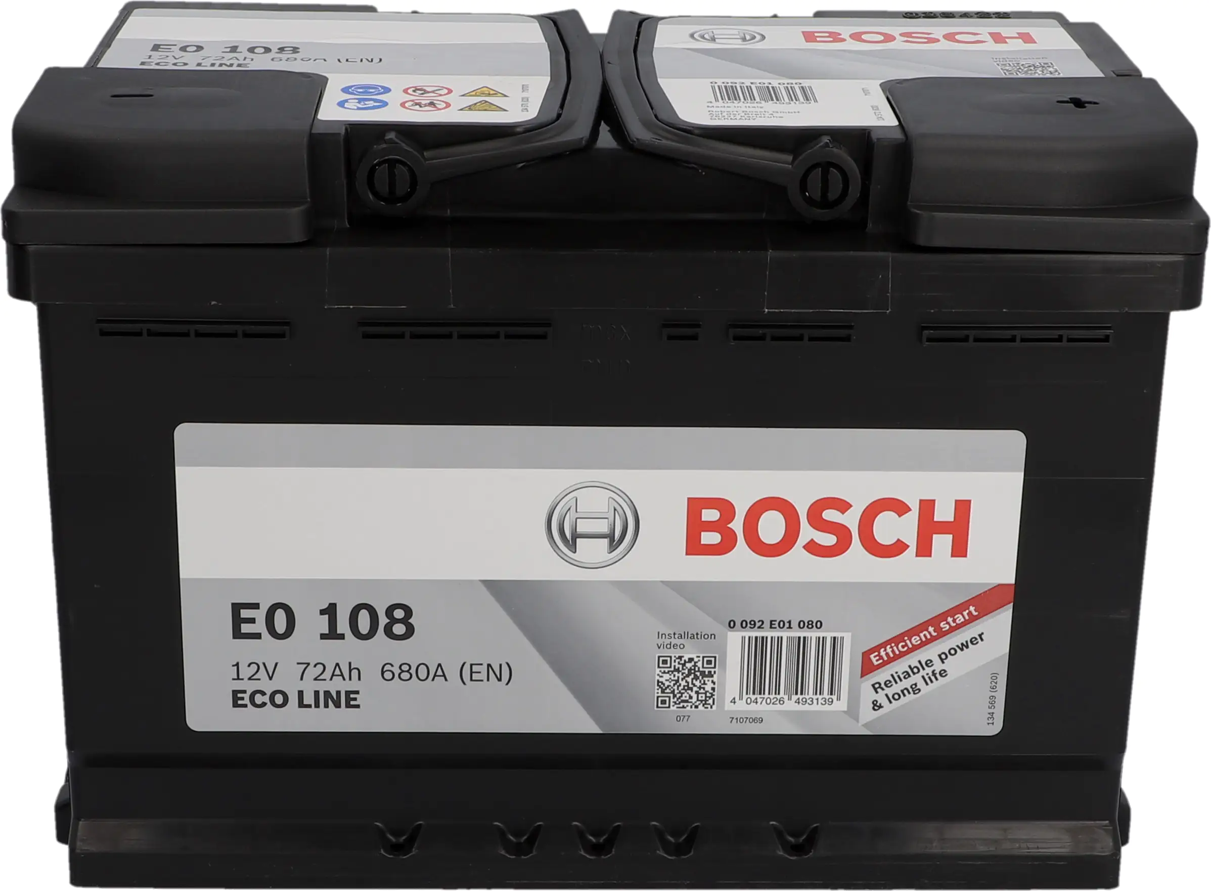 Bosch Starterbatterie Ecoline SLI 72Ah 680A Maße: 278x175x190mm (LxBxH ...