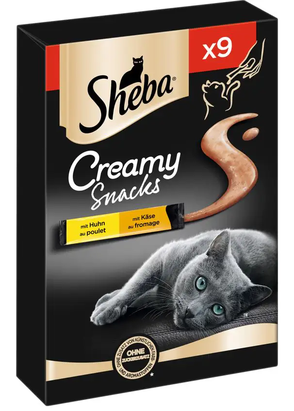 Sheba Creamy Snacks Huhn & Käse Katzensnack 9 x 12g kaufen | Globus ...