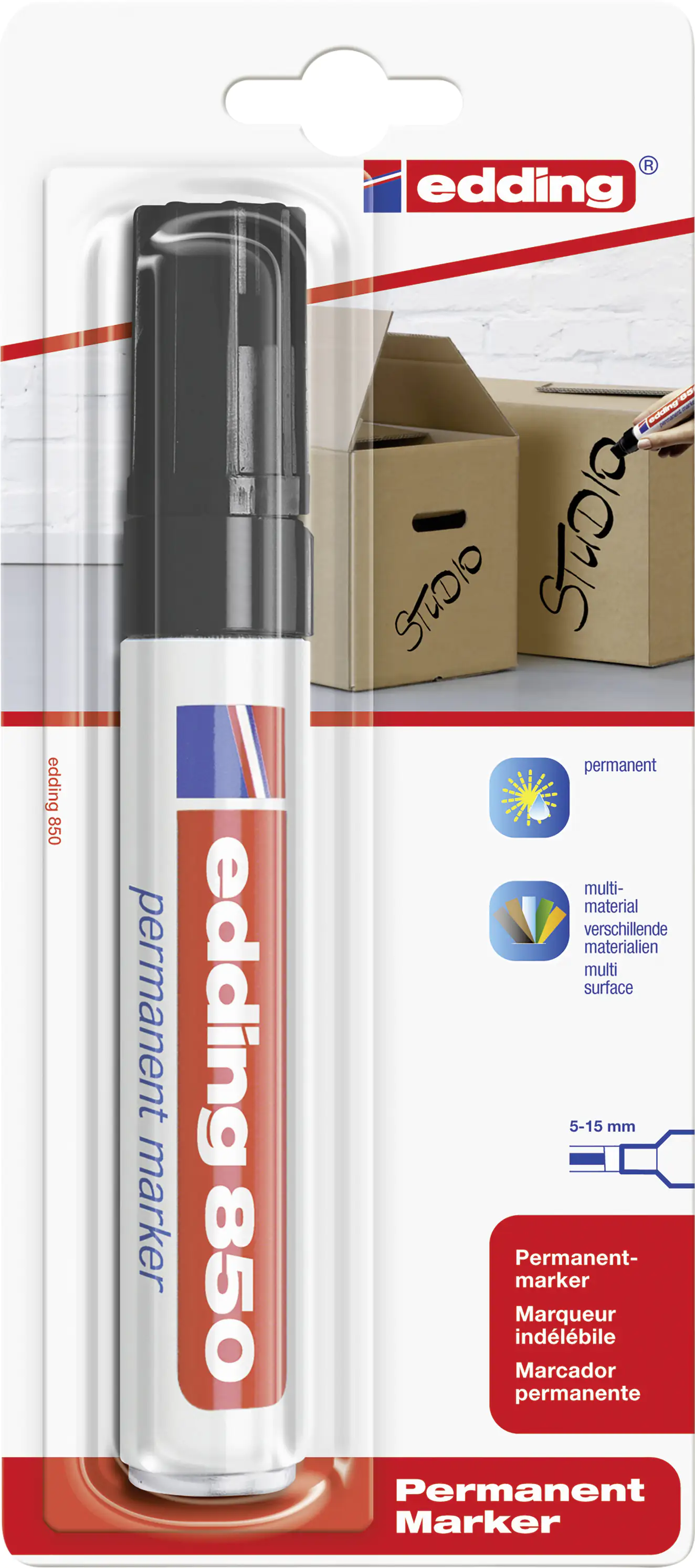 edding 850 permanent marker schwarz 5 - 15 mm kaufen | Globus Baumarkt