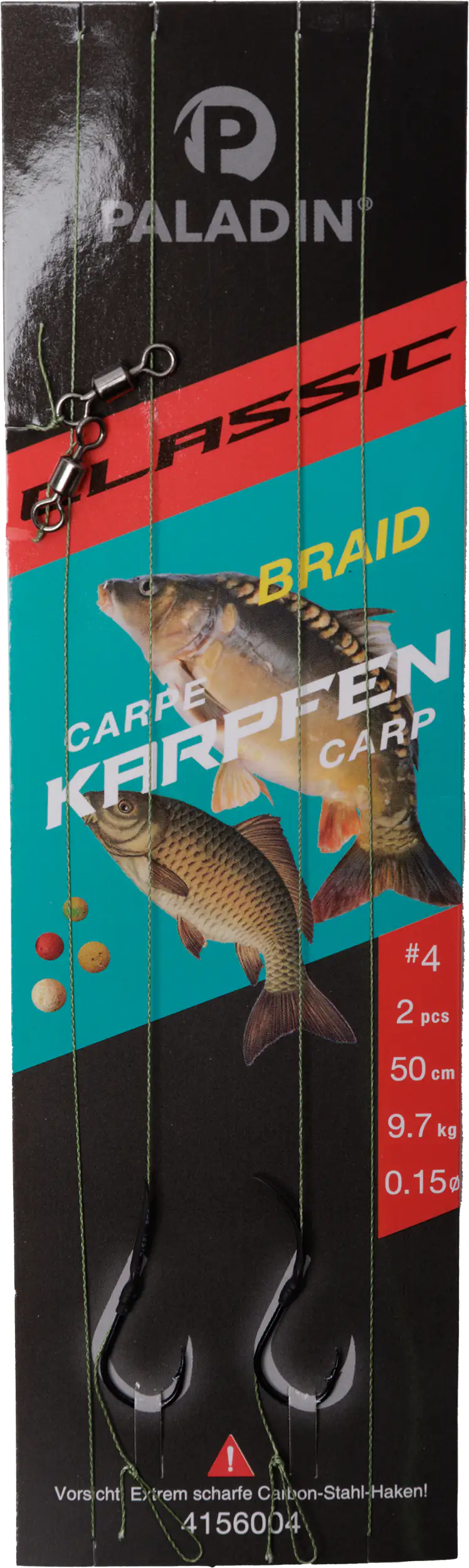 Paladin Karpfenhaken Boilie gebunden Größe 4 50 cm 2 Stück schwarz kaufen | Globus Baumarkt