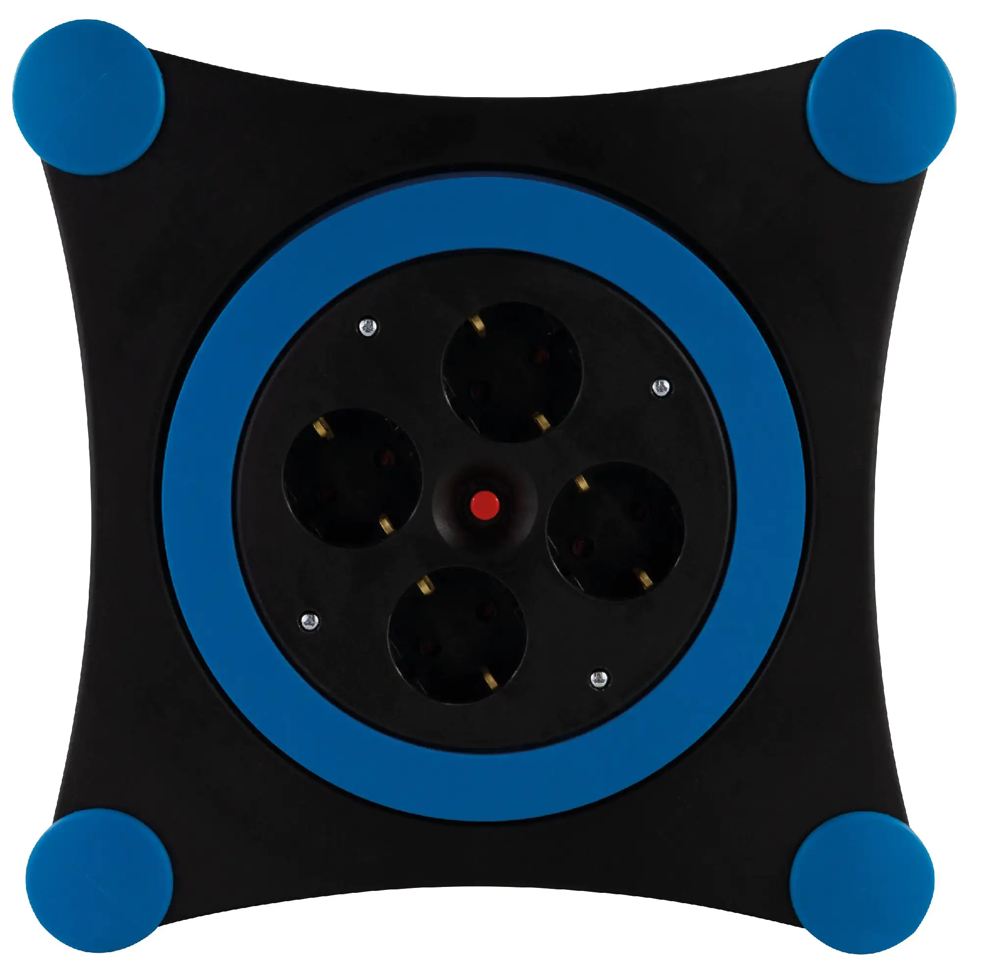 REV Kabelbox 4-fach Schutzkontaktsteckdose H05VV-F 3G1,5 blau schwarz ...