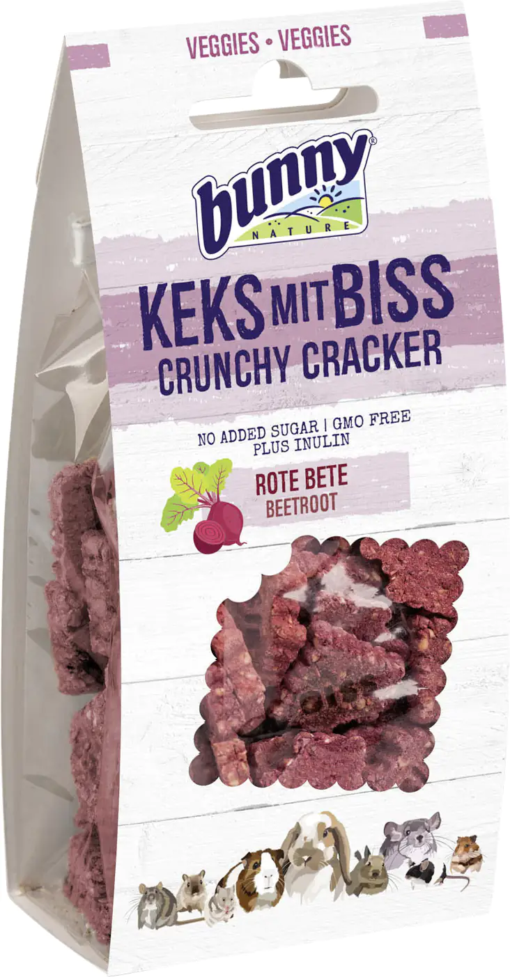 bunny Keks mit Biss Rote Bete 50g für Zwerg-kaninchen und Nagetiere ...
