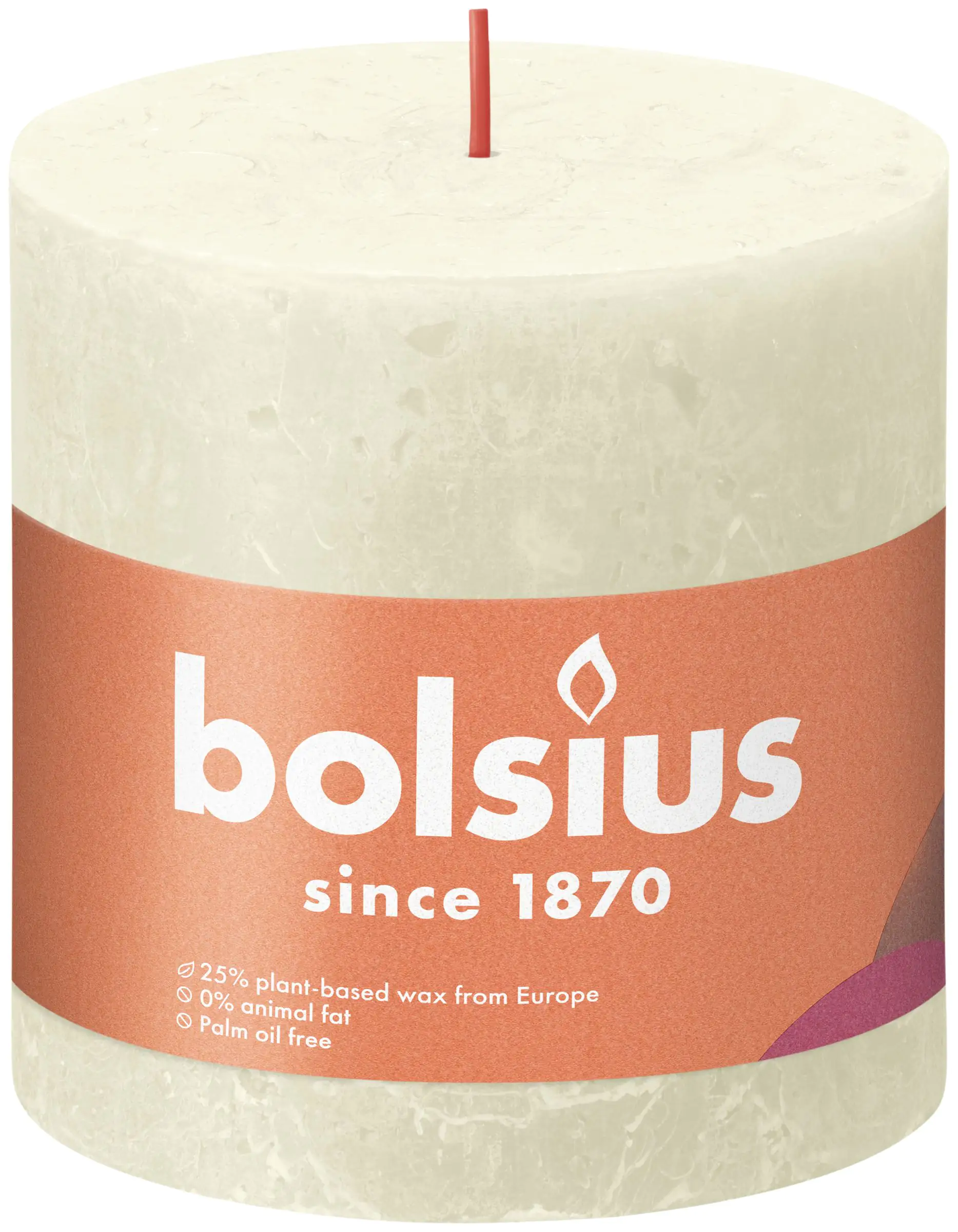 Bolsius Rustik Stumpenkerze weiche perle, Höhe: 10 cm, Ø 10 cm kaufen ...