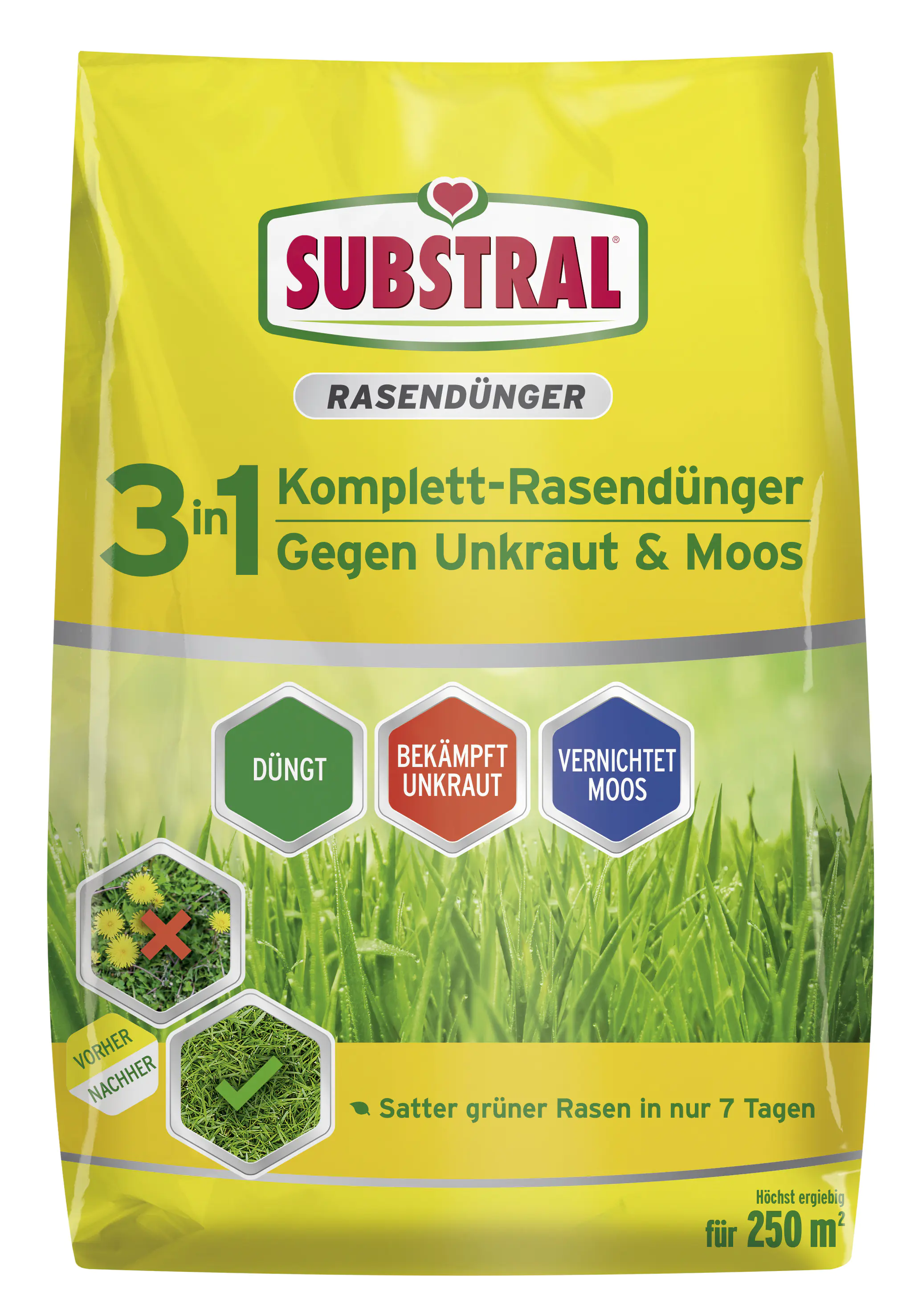 Substral 3 in 1 Komplettrasendünger für 250 m² 9 kg kaufen | Globus Baumarkt