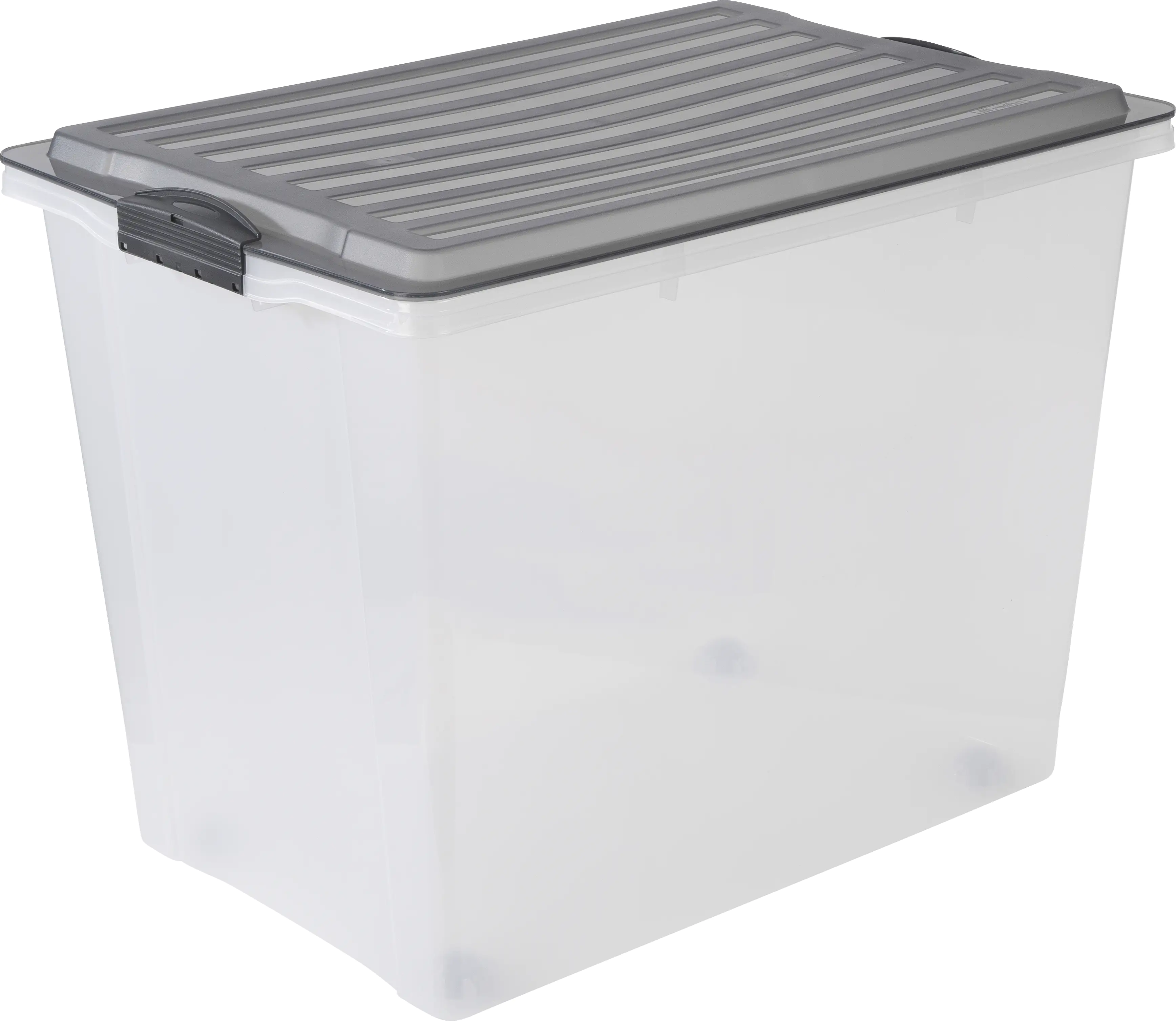 Rotho Stapelbox Compact mit Rollen 70 L transparent anthrazit kaufen ...