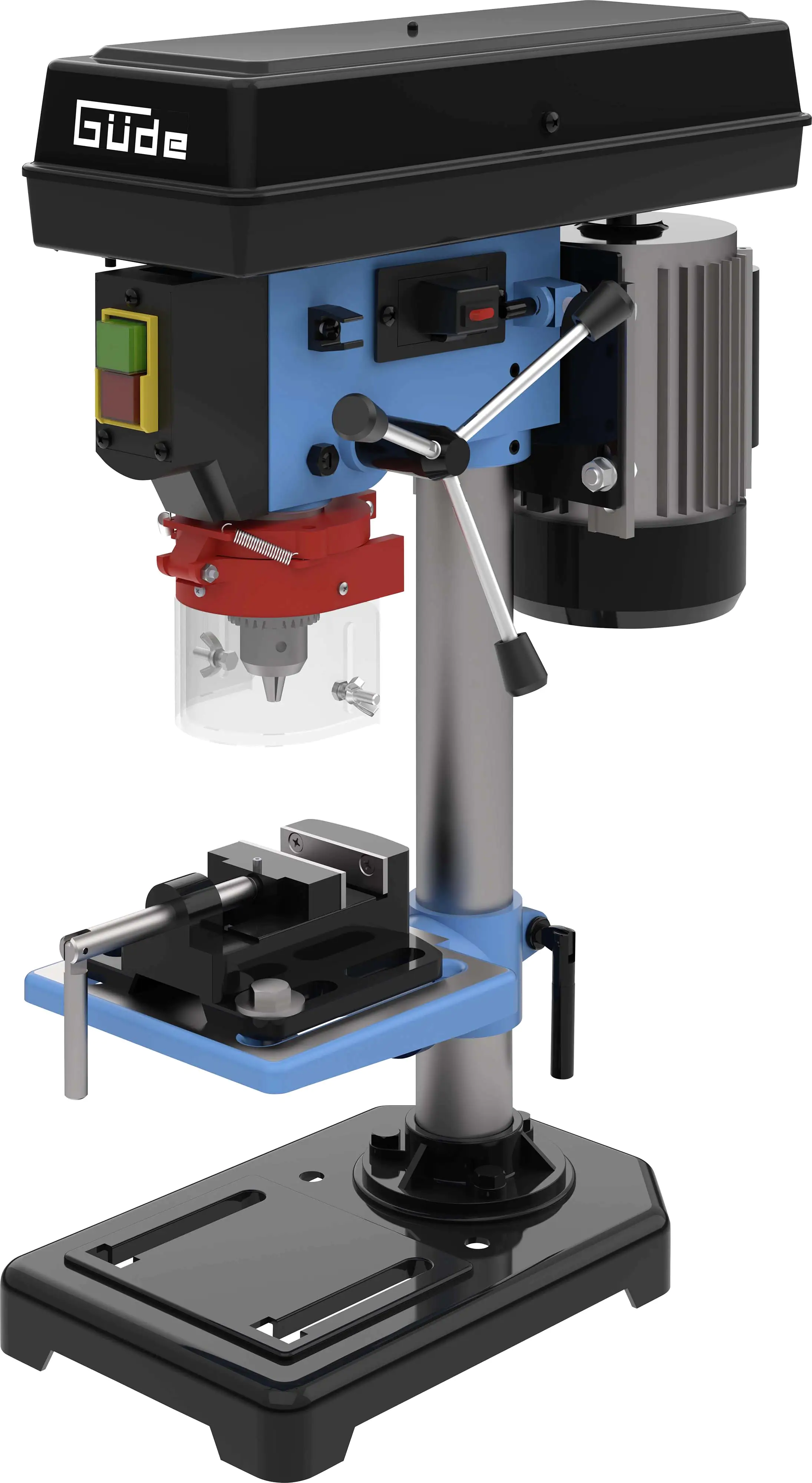 Güde Tischbohrmaschine GTB16 LASER Inklusive Maschinenschraubstock 65mm ...