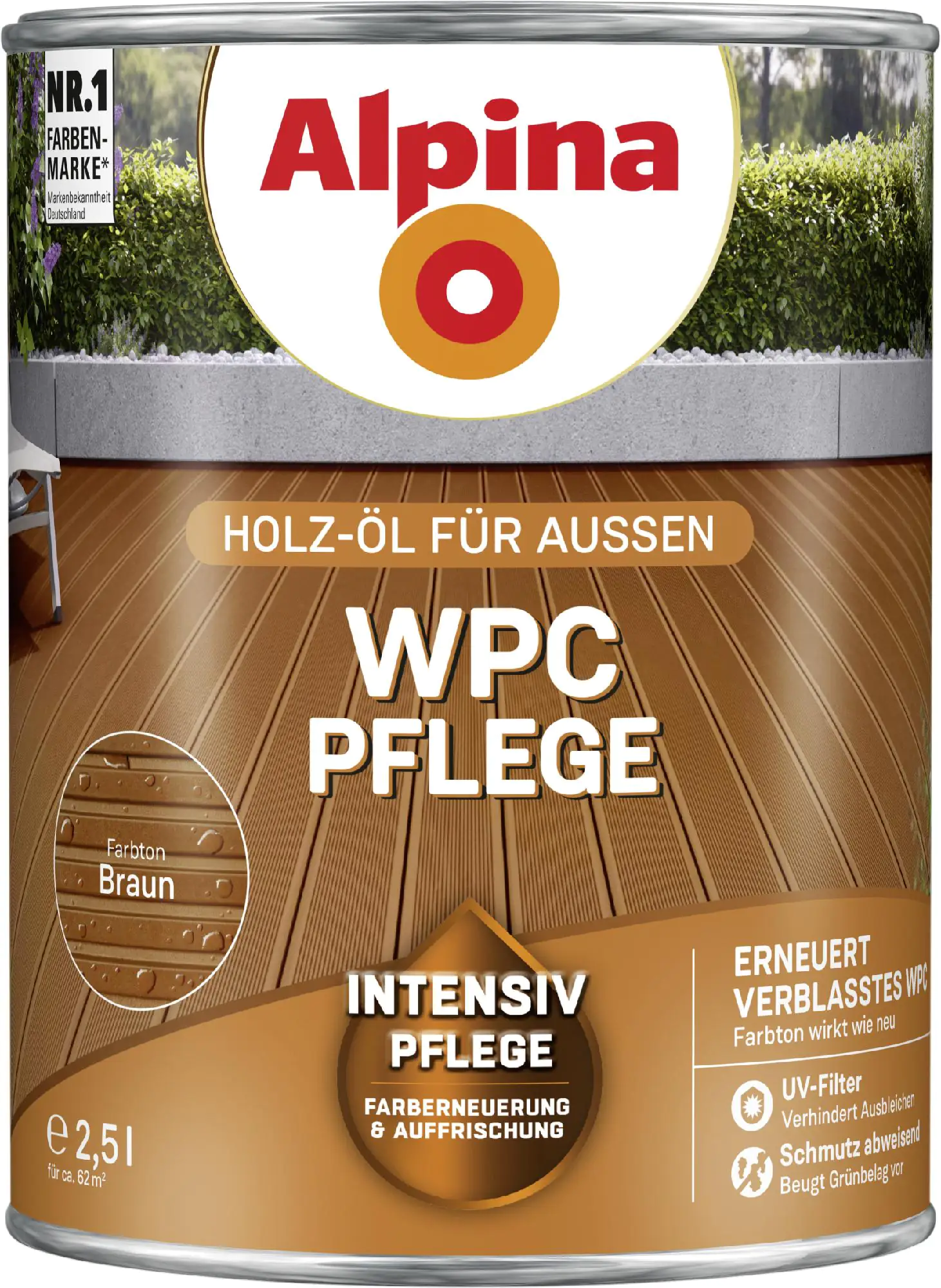 Alpina WPC-Pflege 2,5 L braun kaufen | Globus Baumarkt