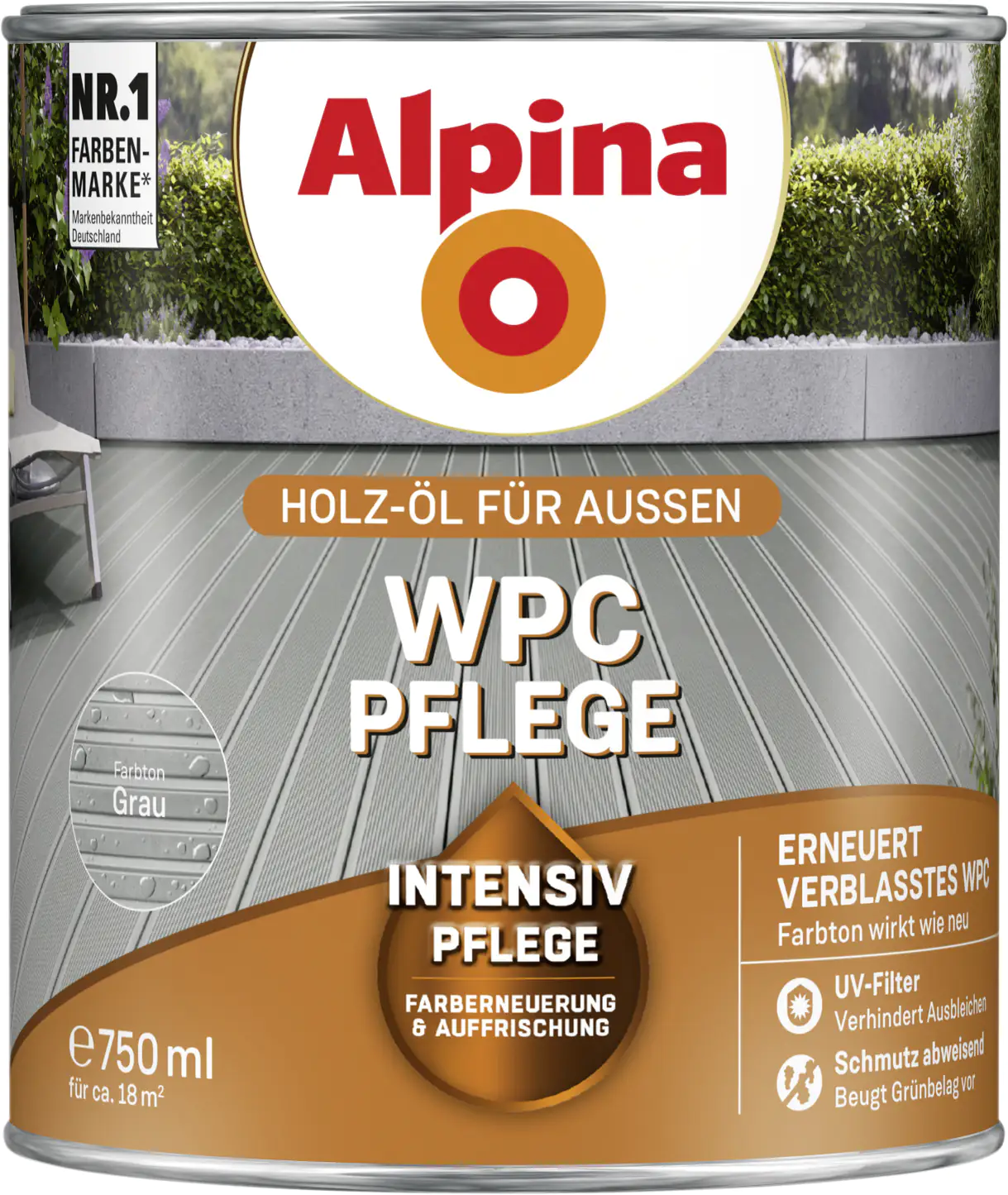 Alpina WPC-Pflege 0,75 L grau kaufen | Globus Baumarkt