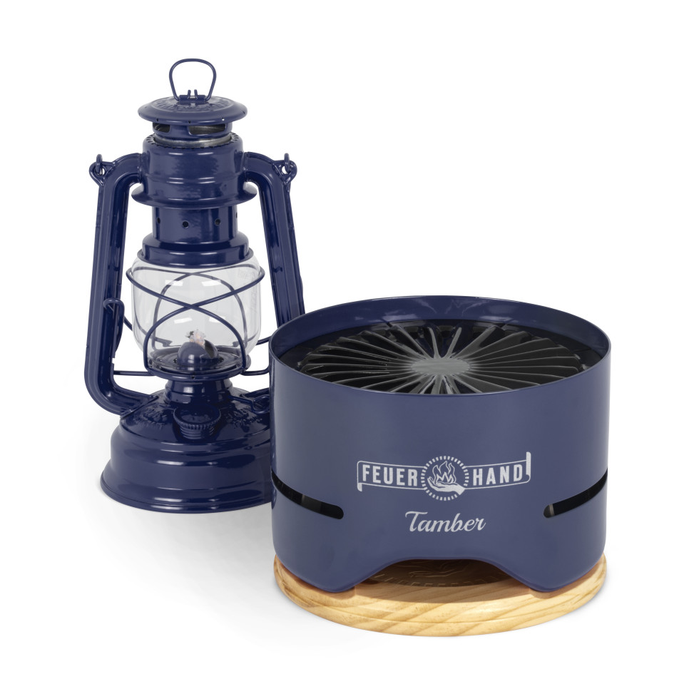 Feuerhand Tischgrill Tamber cobalt blue kaufen | Globus Baumarkt