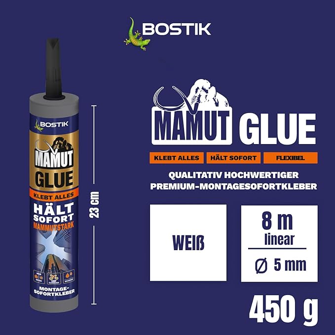 Bostik Montagekleber Mamut Glue Sparpack 6 x 450 g weiß kaufen | Globus ...
