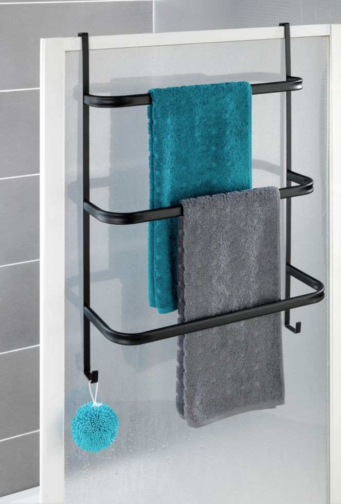 Wenko Handtuchhalter Tür Dusche Irpinia schwarz kaufen | Globus Baumarkt