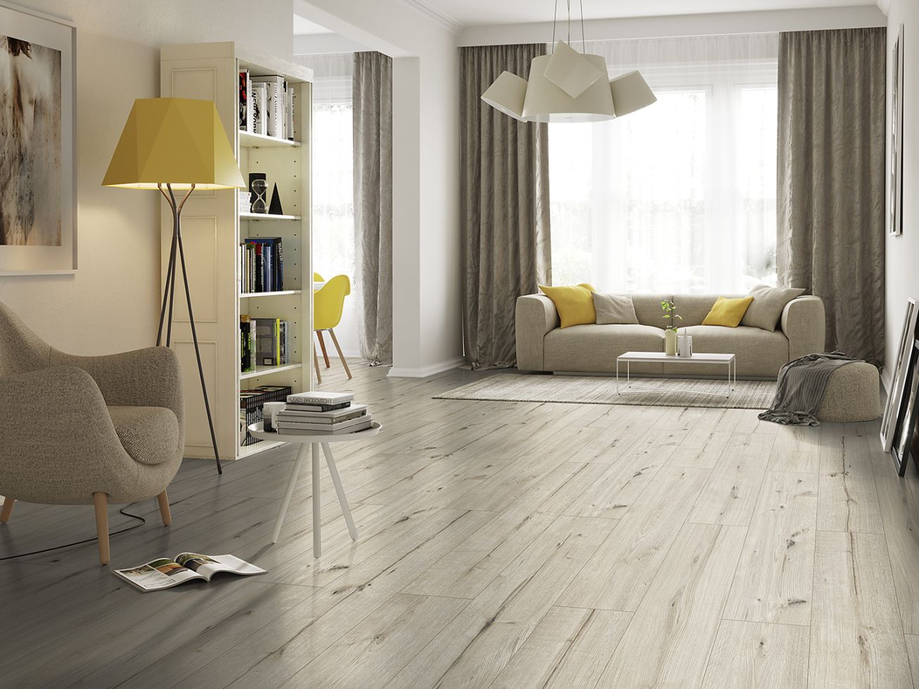 Classen Handmuster Laminat Megaloc Aquaprotect XL Eiche greige hell LHD ...