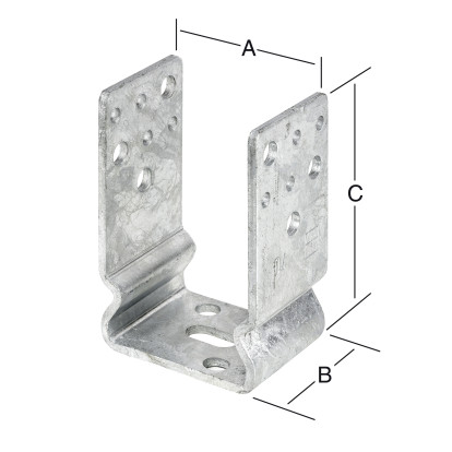 Vormann Schwere Stützenschuhe feuerverzinkt 71 x 60 x 125 mm kaufen ...