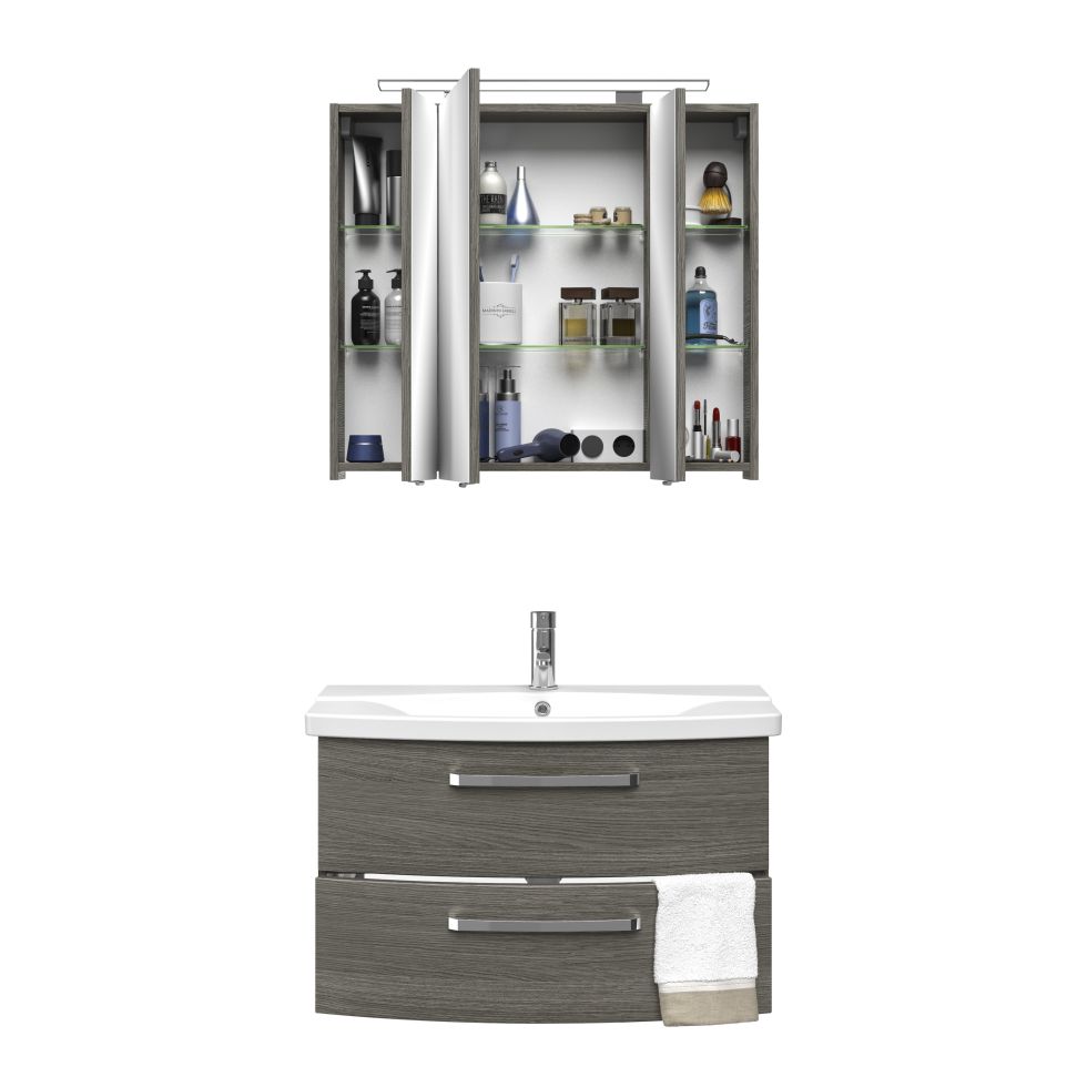 Pelipal Badblock Fokus 4010 Graphit Struktur quer, Breite 840 mm kaufen ...