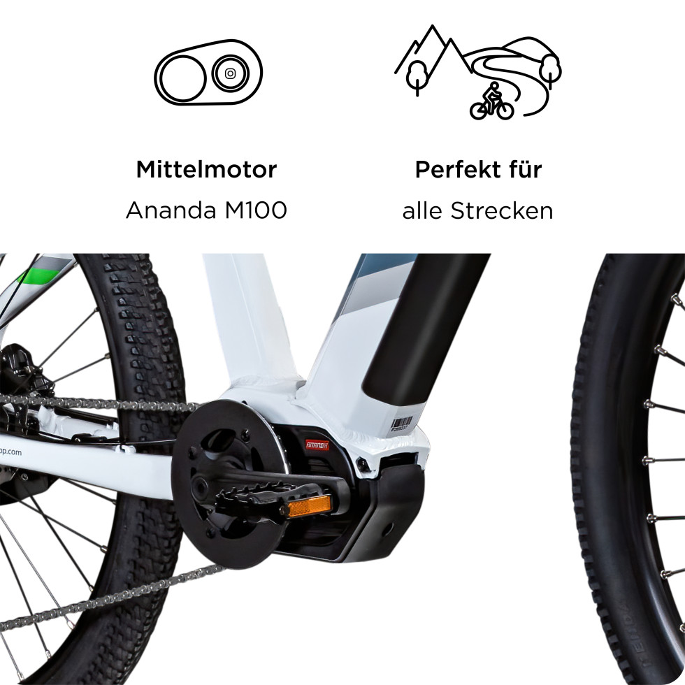 Zündapp E-Bike MTB X900 27,5 Zoll 10-Gang 733 Wh weiß kaufen | Globus ...