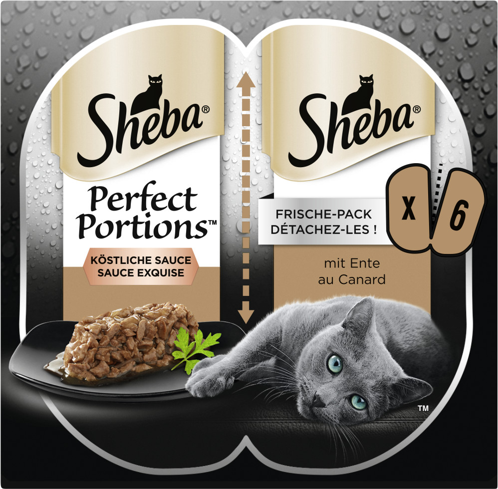 Sheba Perfect Portions Sauce mit Ente Katzenfutter 6 x 37,5g kaufen ...
