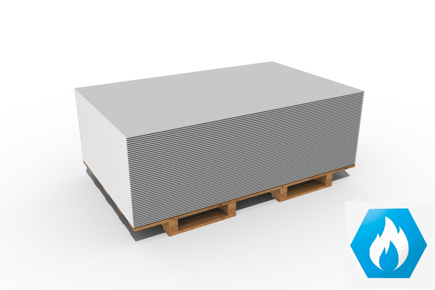 Knauf Gipskarton-Feuerschutzplatte GKF 200 x 125 cm 12,5 mm 50 Stück ...