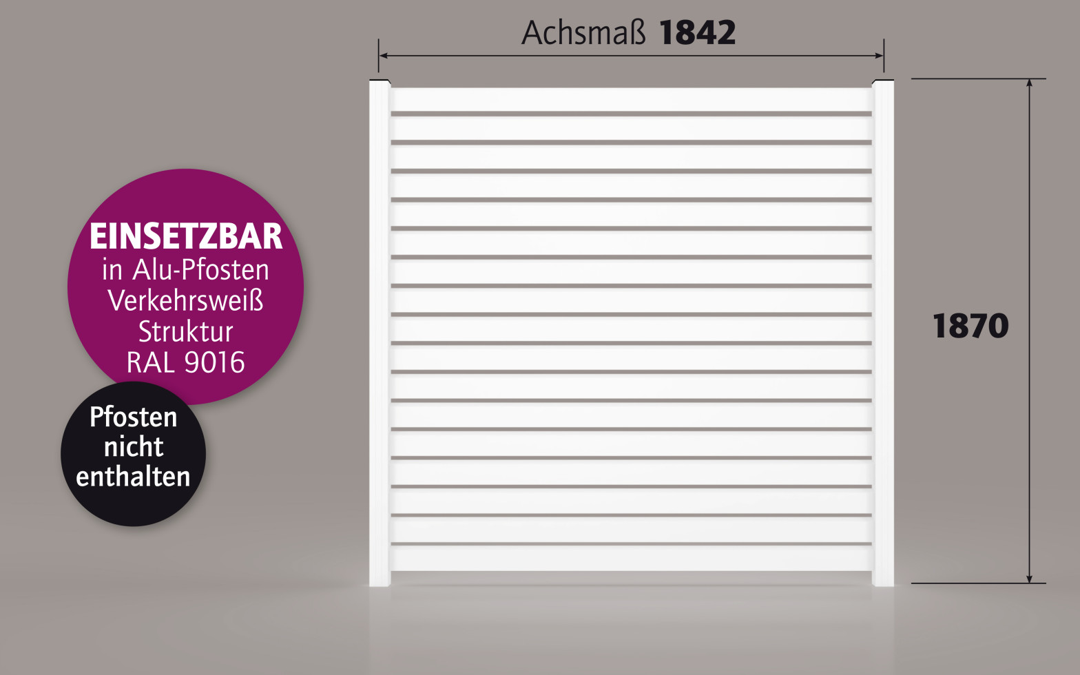 Ambiente Alu-Zaun Rhombus 90 MIDI B x H: 180 cm x 180 cm 22 mm stark ...