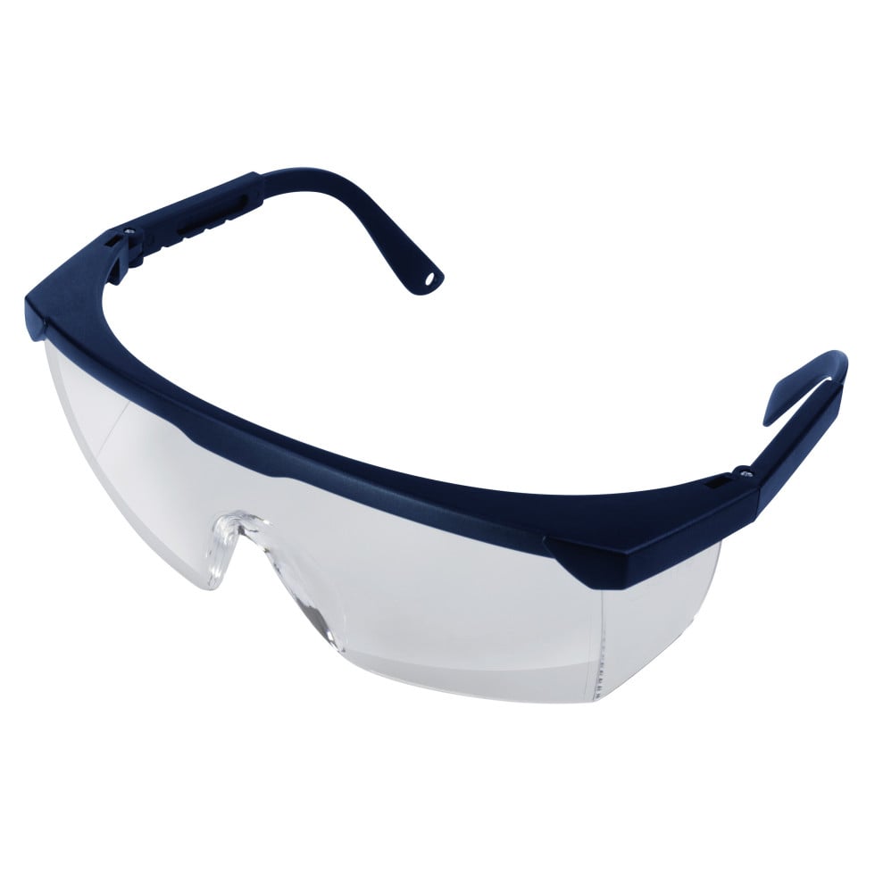 Wolfcraft Schutzbrille Ergo transparent-blau kaufen | Globus Baumarkt