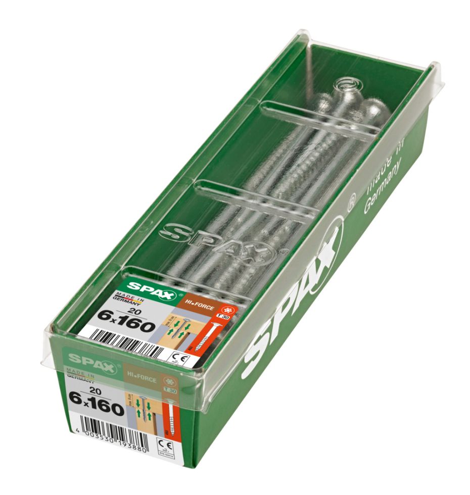 Spax Holzbauschrauben 6.0 x 160 mm TX 30 - 20 Stk. kaufen | Globus Baumarkt