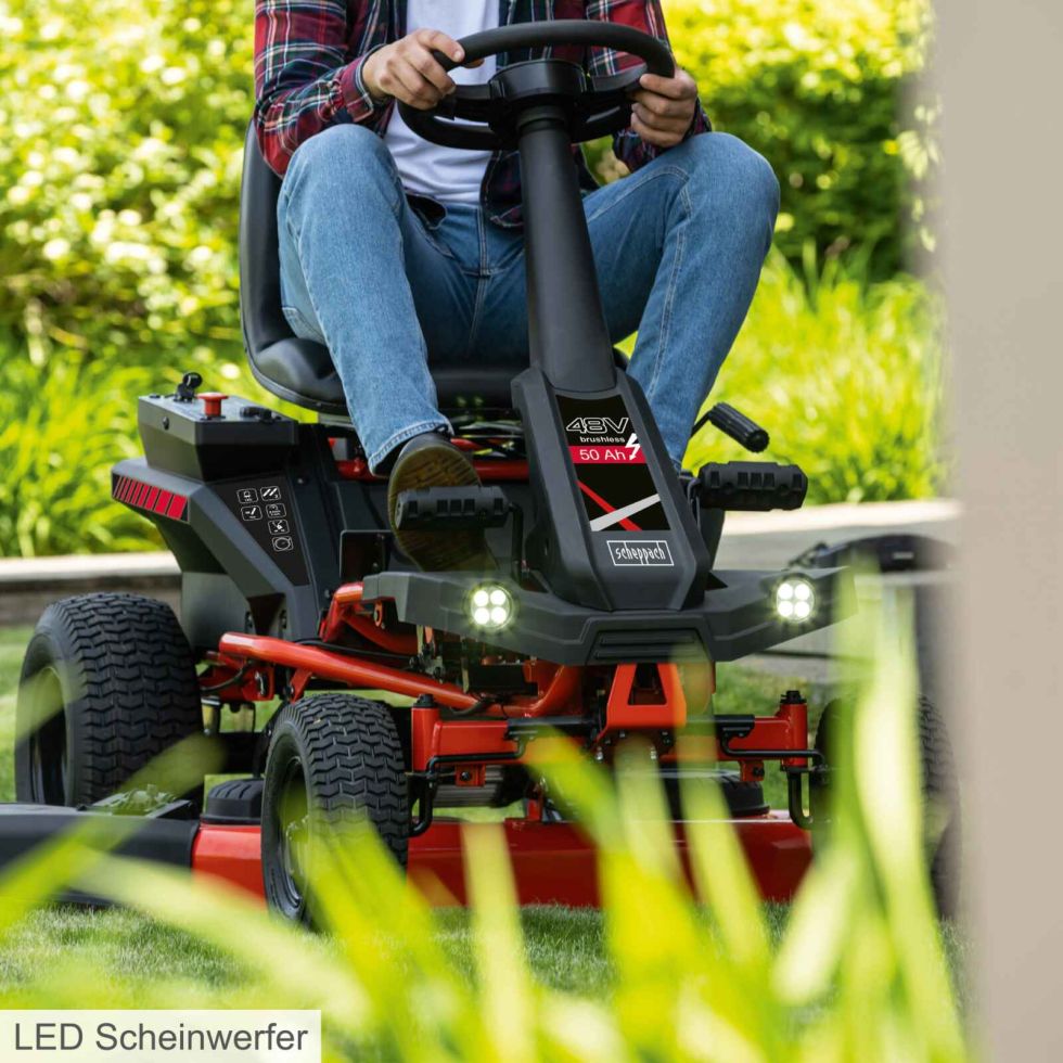 Scheppach Akku Rasentraktor MR920-E, 48 V, 92 cm Schnittbreite kaufen ...