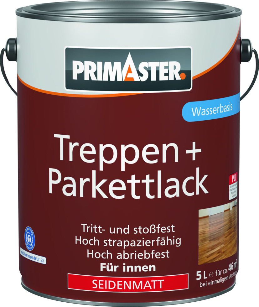 Primaster Treppen + Parkettlack farblos seidenmatt 5 L kaufen | Globus ...