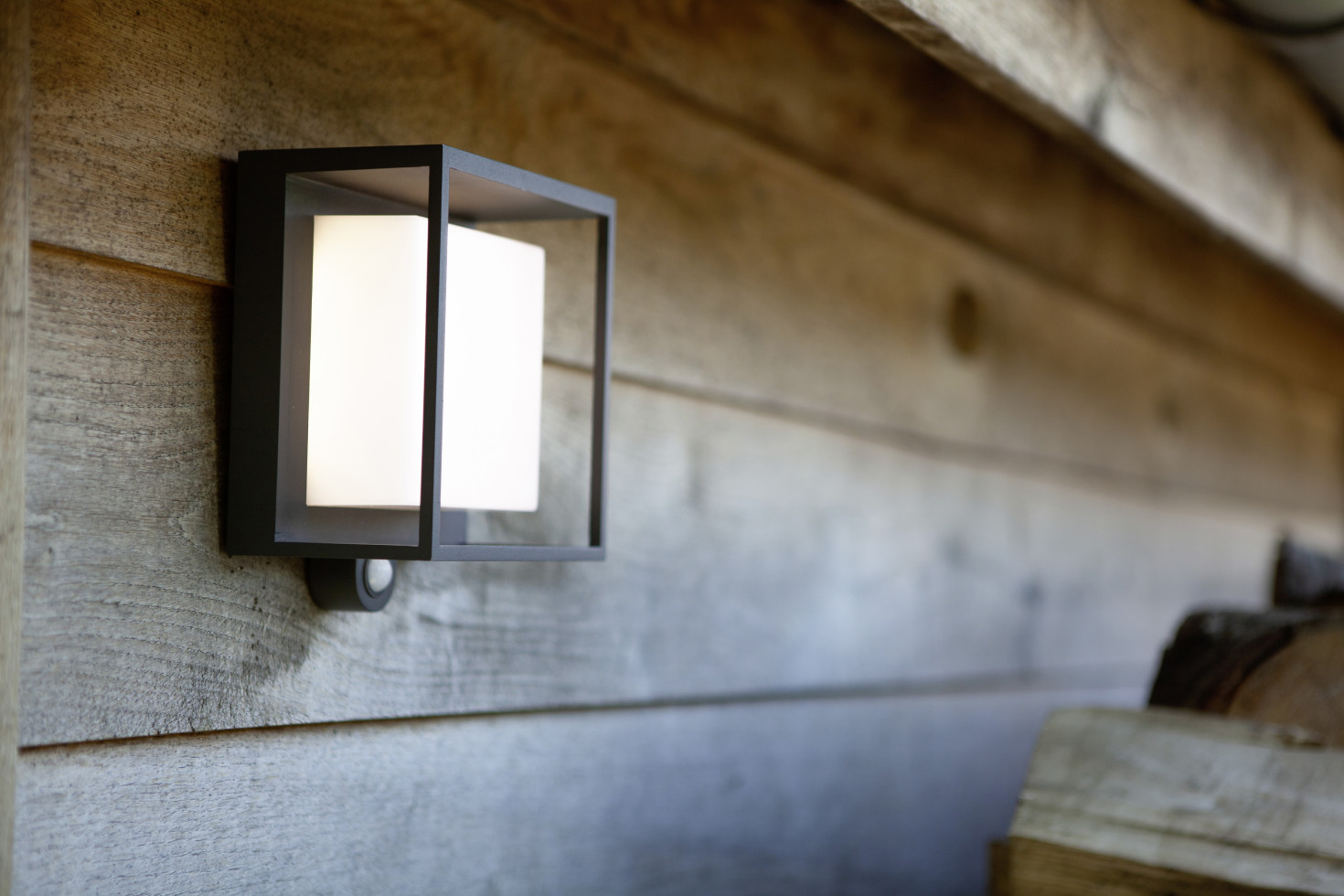 Lutec LED Außenleuchte Solar Curtis 3 W 19 x 16,5 cm Bewegungsmelder ...