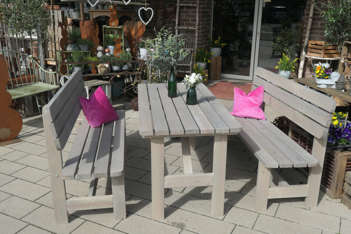 iWerk Massivholzgarnitur Kiefer grau 3-teilig kaufen | Globus Baumarkt