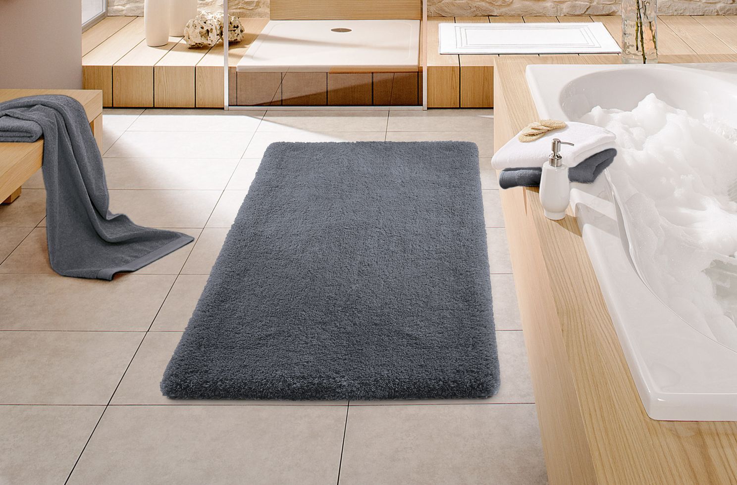 Primaster Badteppich anthrazit 65 x 55 cm kaufen | Globus Baumarkt