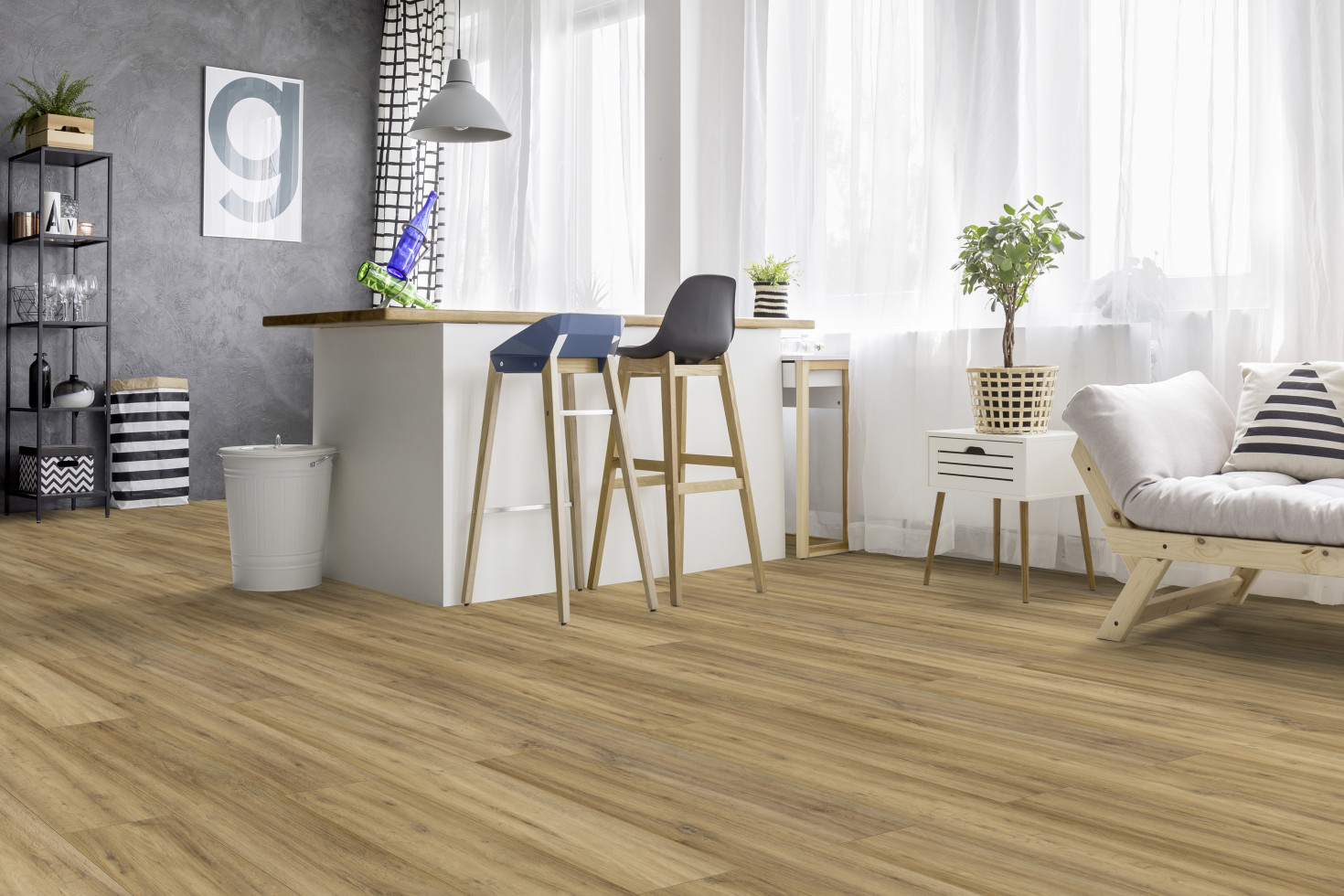 Classen Laminat Megaloc Aquaprotect 128,5 x 19,2 cm 8 mm Oak natural ...