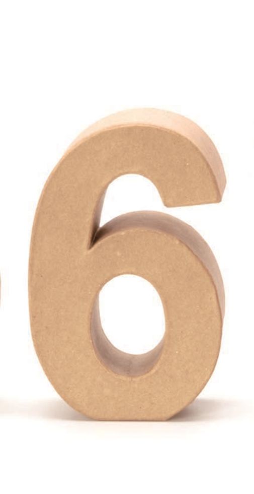 Glorex Papp-Zahl 6 17,5 x 5,5 cm kaufen | Globus Baumarkt