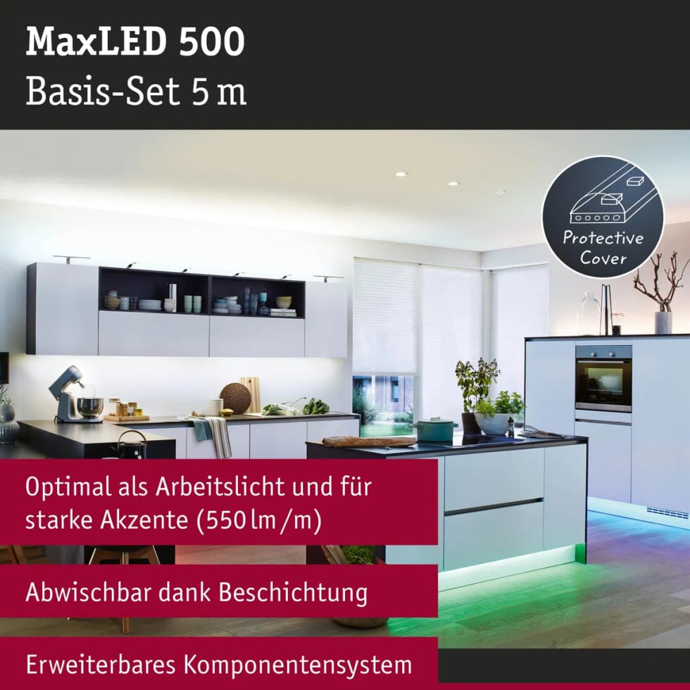Paulmann LED-Streifen Set ZigBee MaxLED 5 m 33 W RGBW silber dimmbar ...