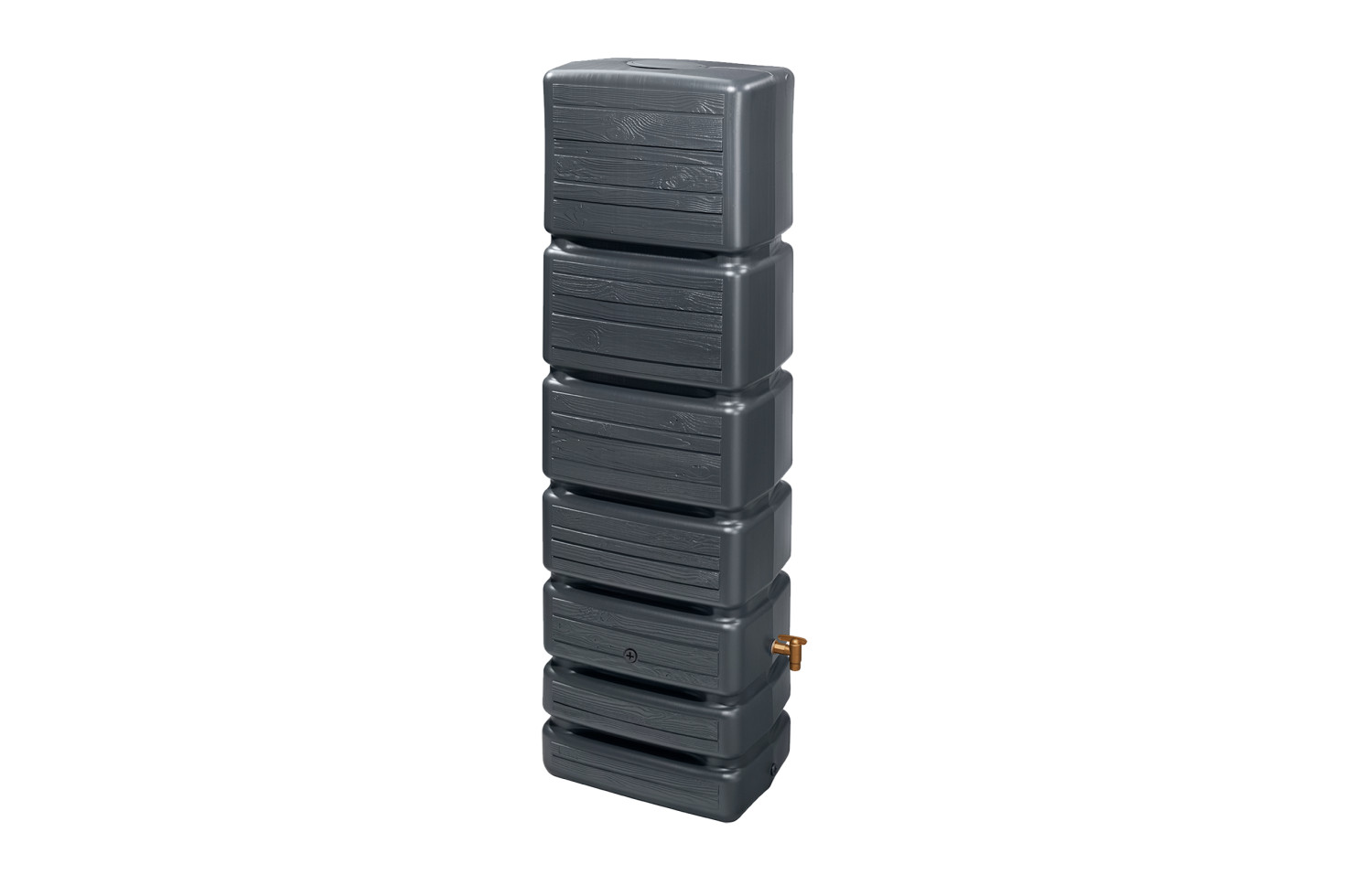 4rain Regenwasser-Wandtank Slim Wood Decor graphite grey 350 Liter ...