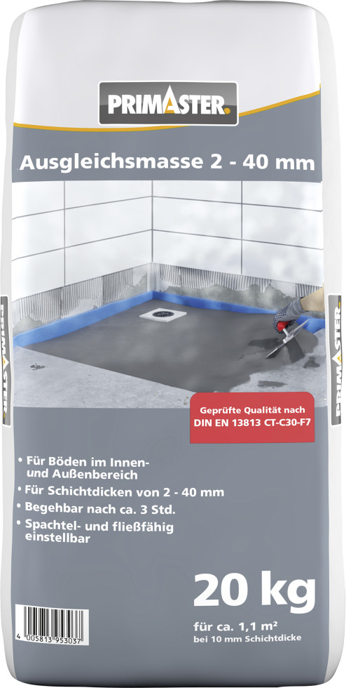 Ausgleichsmasse Aussen Geflle