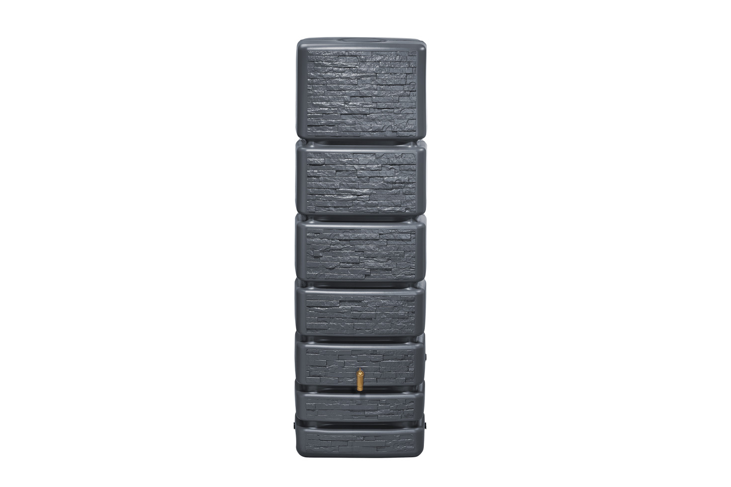 4rain Regenwasser-Wandtank Slim Stone Decor graphite grey 350 Liter ...