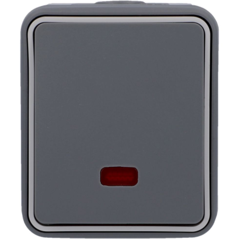 Unitec Taster beleuchtet Feuchtraum Mini, dunkelgrau, Aufputz kaufen | Globus Baumarkt
