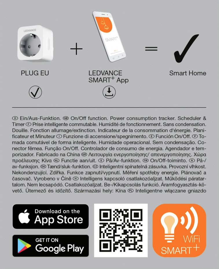 Ledvance Steckdose Smart+WiFi Smart Home Steckdose mit WiFi Strommesszähler kaufen | Globus Baumarkt