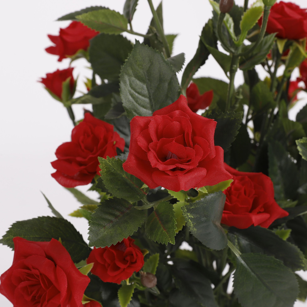 Mica künstlicher Rosenstrauch rot im Blumentopf 33 x 25 cm kaufen ...