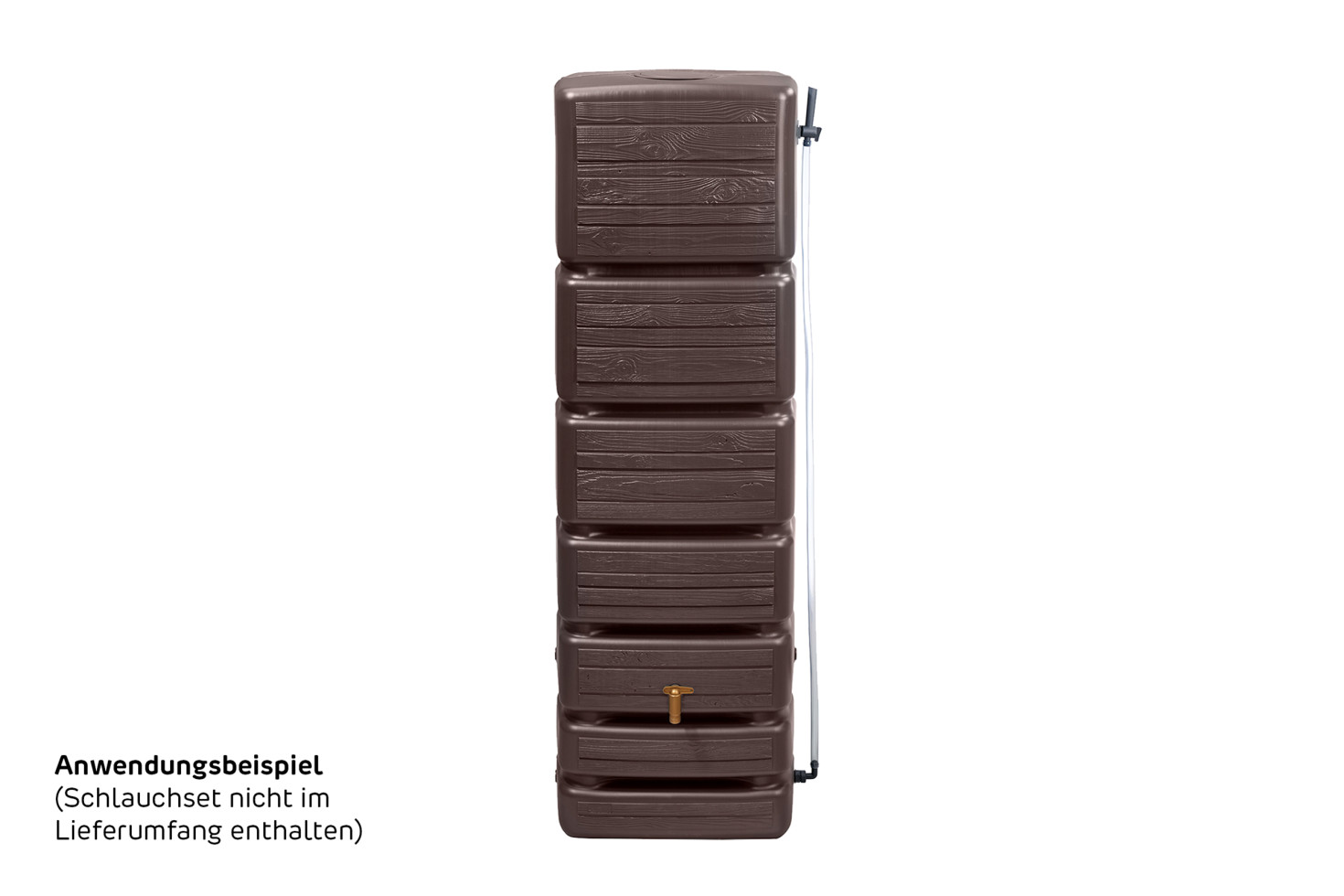 4rain Regenwasser-Wandtank Slim Wood Decor darkwood 350 Liter kaufen ...