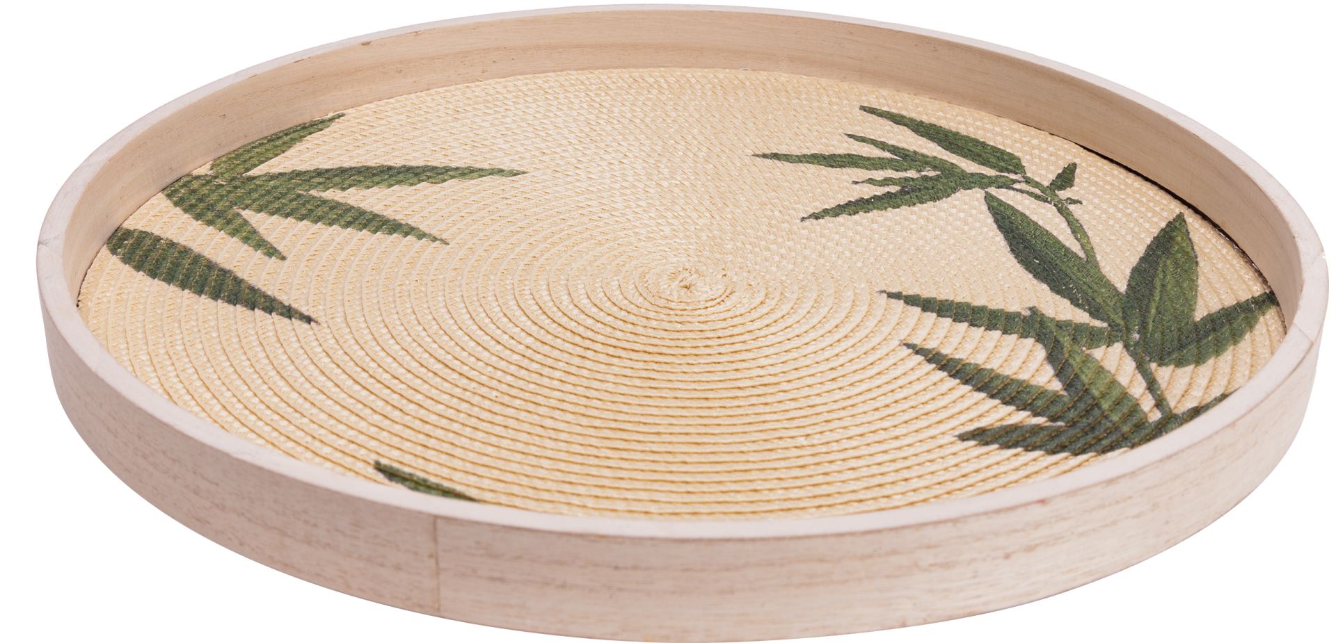 TrendLine Deko Tablett Holz Ø 38 cm natur grün kaufen | Globus Baumarkt