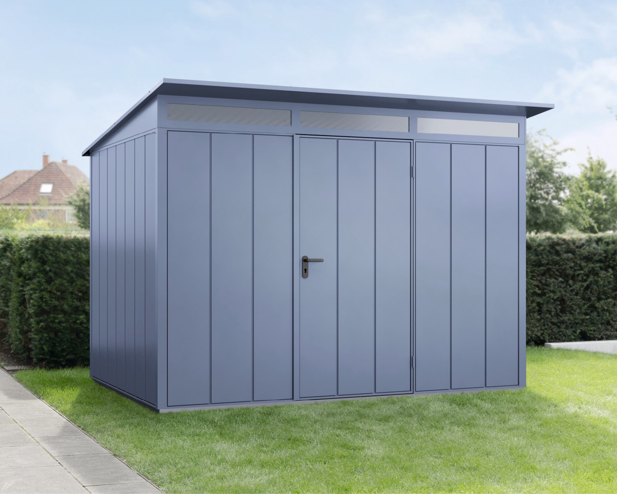 EcoStar Gerätehaus Elegant-P Typ 3 taubenblau 312,7 x 283,4 x 232,3 cm ...