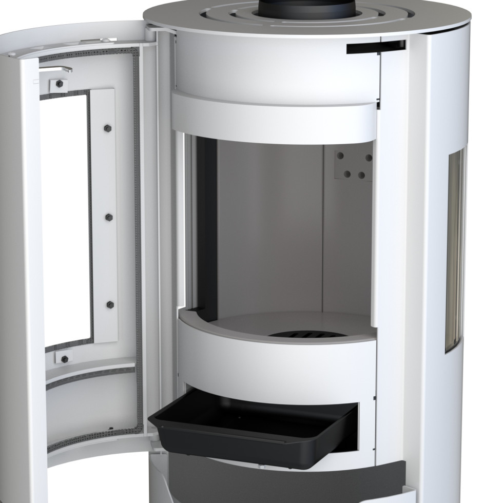 Thermia Kaminofen Hiron Trio Stahl weiß 6 kW kaufen | Globus Baumarkt