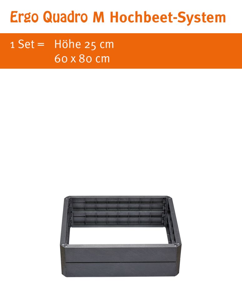 Garantia Hochbeet Ergo Quadro M 60 x 80 x 25 cm (L x B x H) kaufen | Globus Baumarkt
